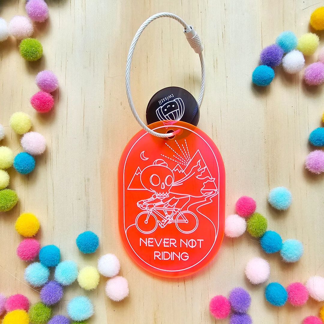 Twisstii Never Not Riding Keyring - Orange – Cycle Project Store