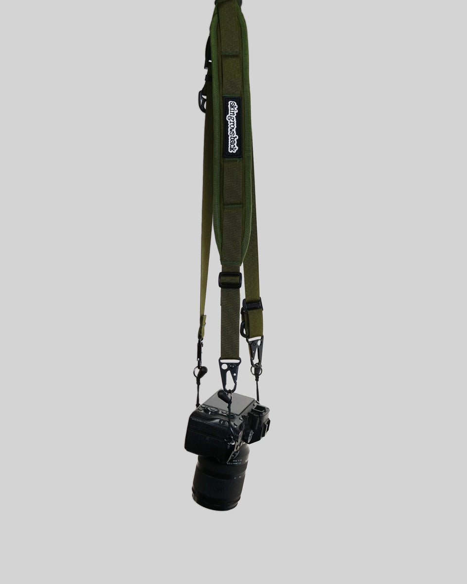 Skingrowsback 3Point Cycling Camera Strap - Olive – Cycle Project Store